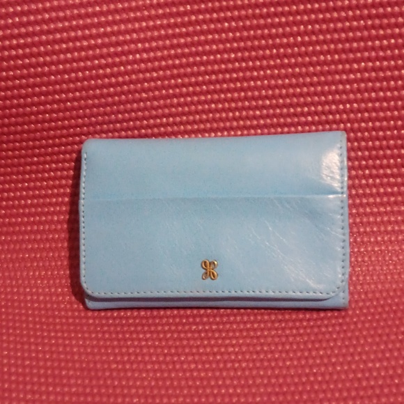 HOBO | Bags | Hobo Leather Blue Stratosphere Jill Trifold Wallet | Poshmark